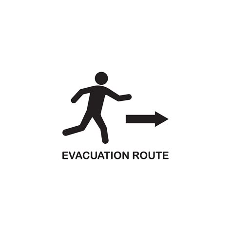 Evacuation Route Icon Vector Art At Vecteezy