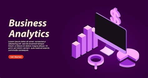 Premium Vector Isometric Business Analytics 3d Banner