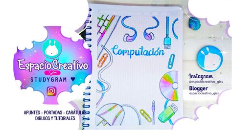 Portada o carátula para cuaderno de computación portadas cuadernos