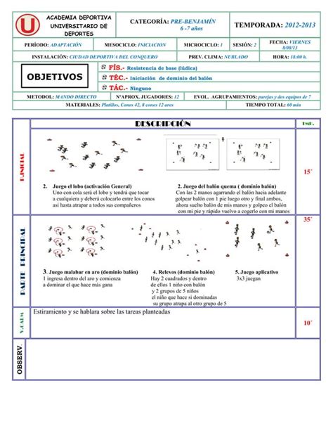 Microciclo Pre Benjamin PDF Descarga Gratuita