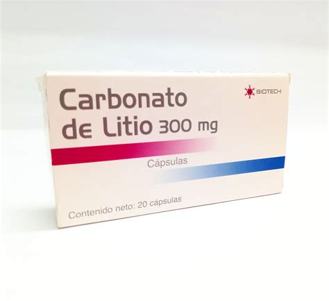 Carbonato De Litio Mg X Cap Farmacia Las Delicias