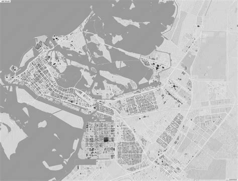 Abu Dhabi Figure Ground Vector Map Boundless Maps