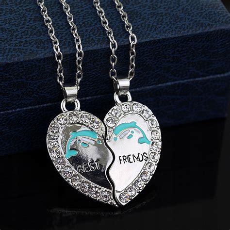 NASZYJNIK PRZYJAŹNI best friends SERCE DELFIN 2szt 7972352317 Allegro pl