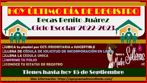 HOY ÚLTIMO DIA De REGISTRO Becas Benito Juárez 2022 NIVEL BÁSICO