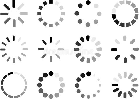 Big Set Of Vector Loading Icons Group Loading Bar Progress Icon
