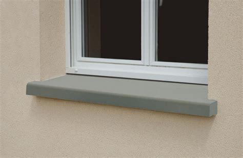 WESER Appui de fenêtre à nez arrondi béton gris 35x100 cm ép 6