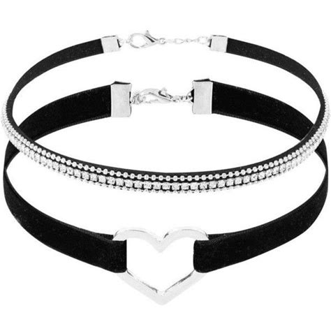 Elegant Black Velvet Heart Choker Necklace
