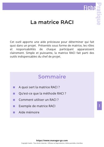 La Matrice Raci Fiche Pratique Pdf T L Charger
