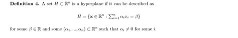 [math] hyperplane and associated half spaces convexity math solves everything