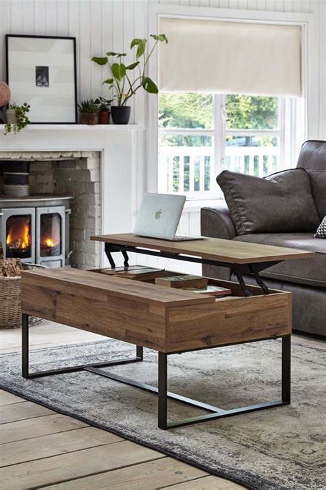 Next Bronx Coffee To Desk Table Natural Coffee Table Living Room