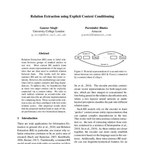 relation extraction using explicit context conditioning acl anthology