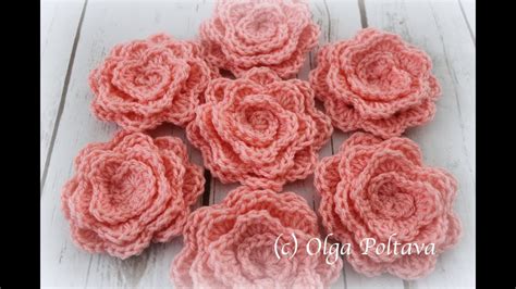 How To Crochet Rolled Up Rose Free Crochet Pattern And Video Tutorial