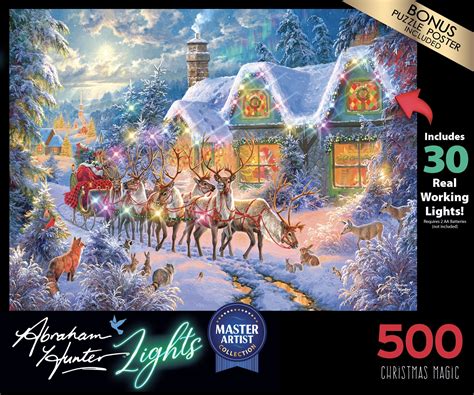 Cra Z Art Abraham Hunter Piece Christmas Magic Light Up Jigsaw