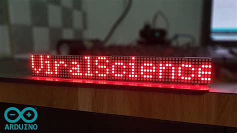 Arduino Dot Matrix Scrolling Text Message Display Youtube