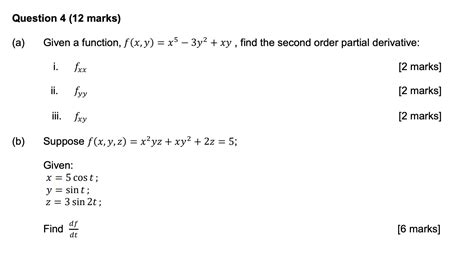solved a given a function f x y x5−3y2 xy find the