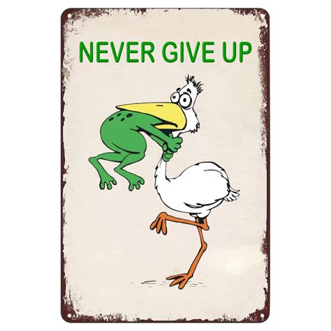 Never Give Up Frog