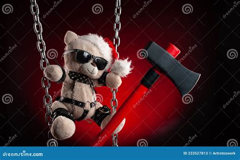 Navidad Regalo Un Oso De Peluche Bdsm De Una Tienda De Sexo En Un
