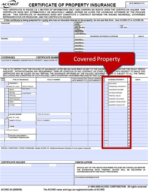 Simply Easier ACORD Forms How To Complete The ACORD 24 Covered