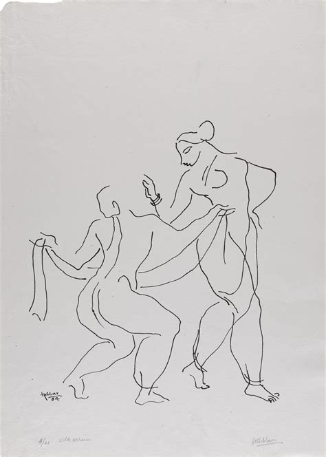Untitled Dancing Couple Modern Contemporary South Asian Auction