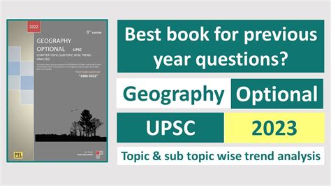 Best Geography Optional Previous Year Question PYQ PDF UPSC 2023