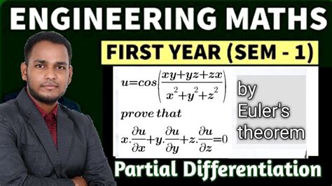 3 0 euler s theorem homogeneous function partial differentiation m1 by vivek lodh youtube