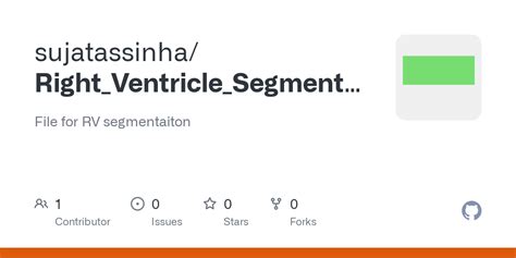 github sujatassinha right ventricle segmentation file for rv segmentaiton