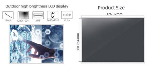 R190EFE L51 Innolux 19 Inch TFT LCD Display 12801024 IPS Ultra High