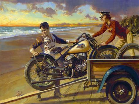 The Gentleman S Pursuits Gorgeous Harley Davidson Paintings By David Uhl