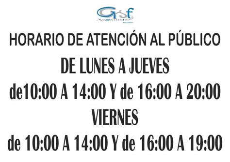 Horario De Atenci N Al P Blico