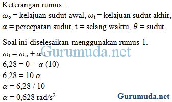 Contoh Soal Gerak Melingkar Berubah Beraturan