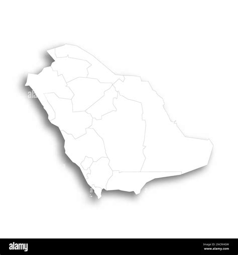 Arabia Saudita Mapa político de las divisiones administrativas