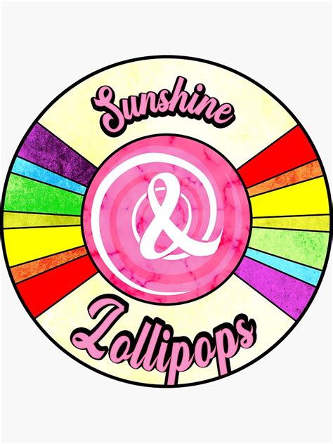Sunshine And Lollipops Positive Vibes Rainbow Style Sticker For Sale By Jaxtdesigns Redbubble