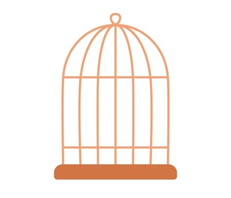 Ícone de gaiola de pássaro gaiola vazia ilustração em vetor plana