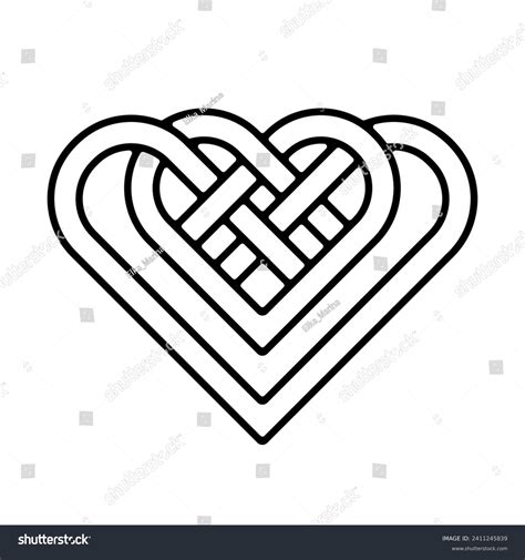 Trinity Knot Intertwined Heart Symbol Wiccan Stock Vector Royalty Free