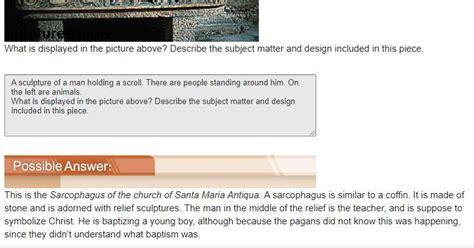 Answer The Following Question In 3 4 Complete Sentences A Sculpture Of