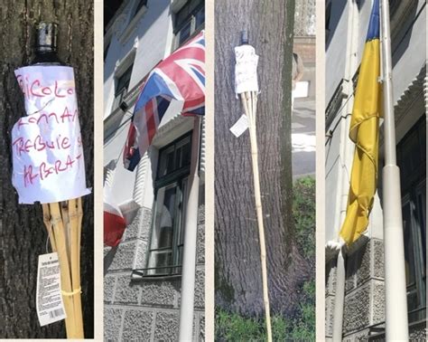 Un bărbat din Dolj a încercat să dea foc steagurilor din fața Primăriei