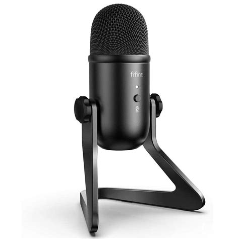 Microfone Condensador USB Fifine K678 Preto KaBuM