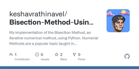bisection method using python bisection method py at main · keshavrathinavel bisection method