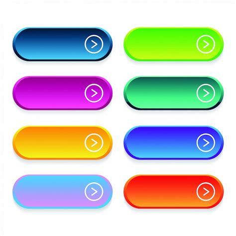 Botones de moda vector para diseño web Vector Premium