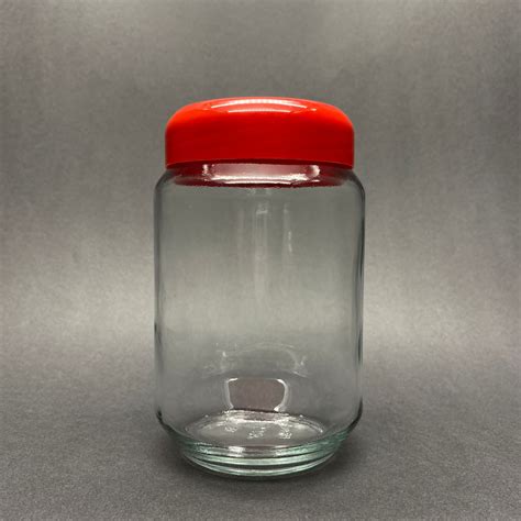 815 Cc Cam Kavanoz Kirmizi Plastik Kapakli 815 Ml Cam Kavonoz Ud 5440