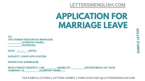 Request Letter For Marriage Leave Leave Application For Brothers Hot