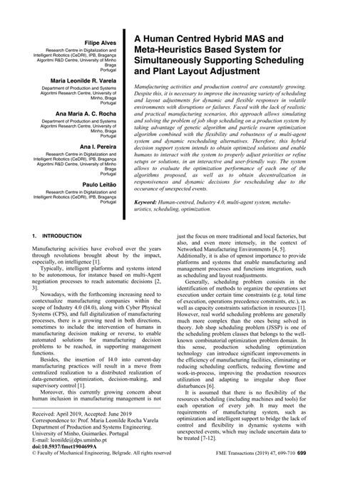 pdf a human centered hybrid mas and meta heuristics based system for simultaneously supporting
