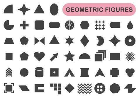 Premium Vector Silhouettes Of Abstract Geometric Shapes Different