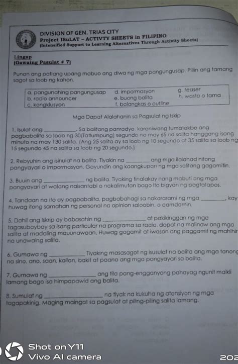 Pa Help Po Nitong Filipino Ko Salamat Points Brainly Ph