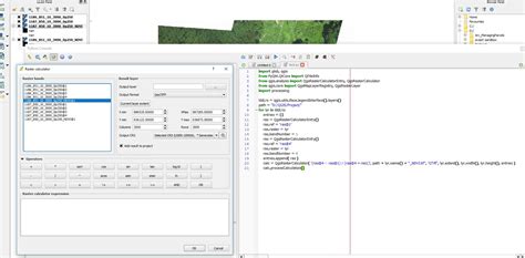 Qgis Applying Ndvi Formula With Pyqgis On Multiple Rasters In The