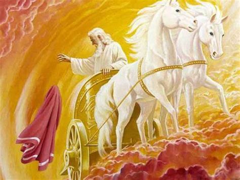 Elias e Sua Carruagem Subindo ao Céu Bible art Biblical art