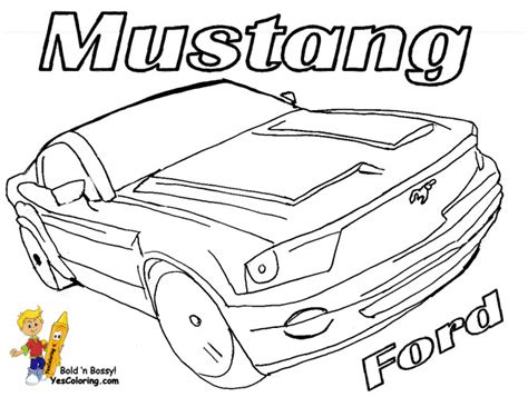 Coloriage Mustang Ford Couleur Dessin Gratuit Imprimer