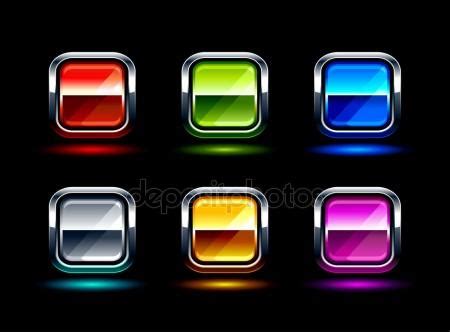 Set Of Glass Buttons Stock Vector Image By Vecster 1114096