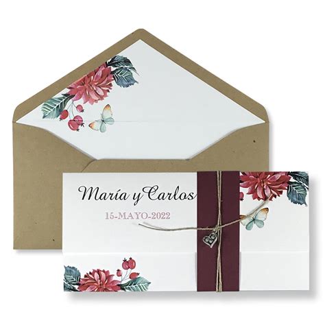 Invitaci N De Boda Floral Moderna Dissol