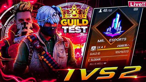 Free Fire Live Guild Test Custom Room Ff Live Guild Test Ff Live